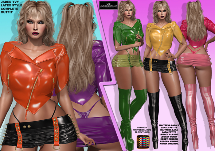 Second Life Marketplace Jaded Yvy Fatpack Latex Style Complet Outfit